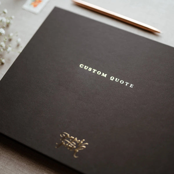 Personalised Black Wedding Guest Book – Custom Cover, Back & Spine ...